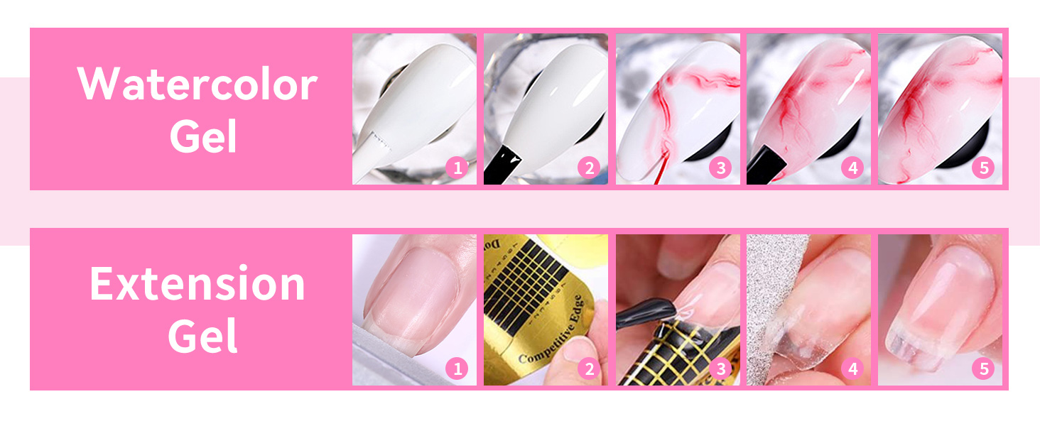 BORN PRETTY 6 In 1 Nail Glue Blooming Gel Nail Strengthener Extension ...