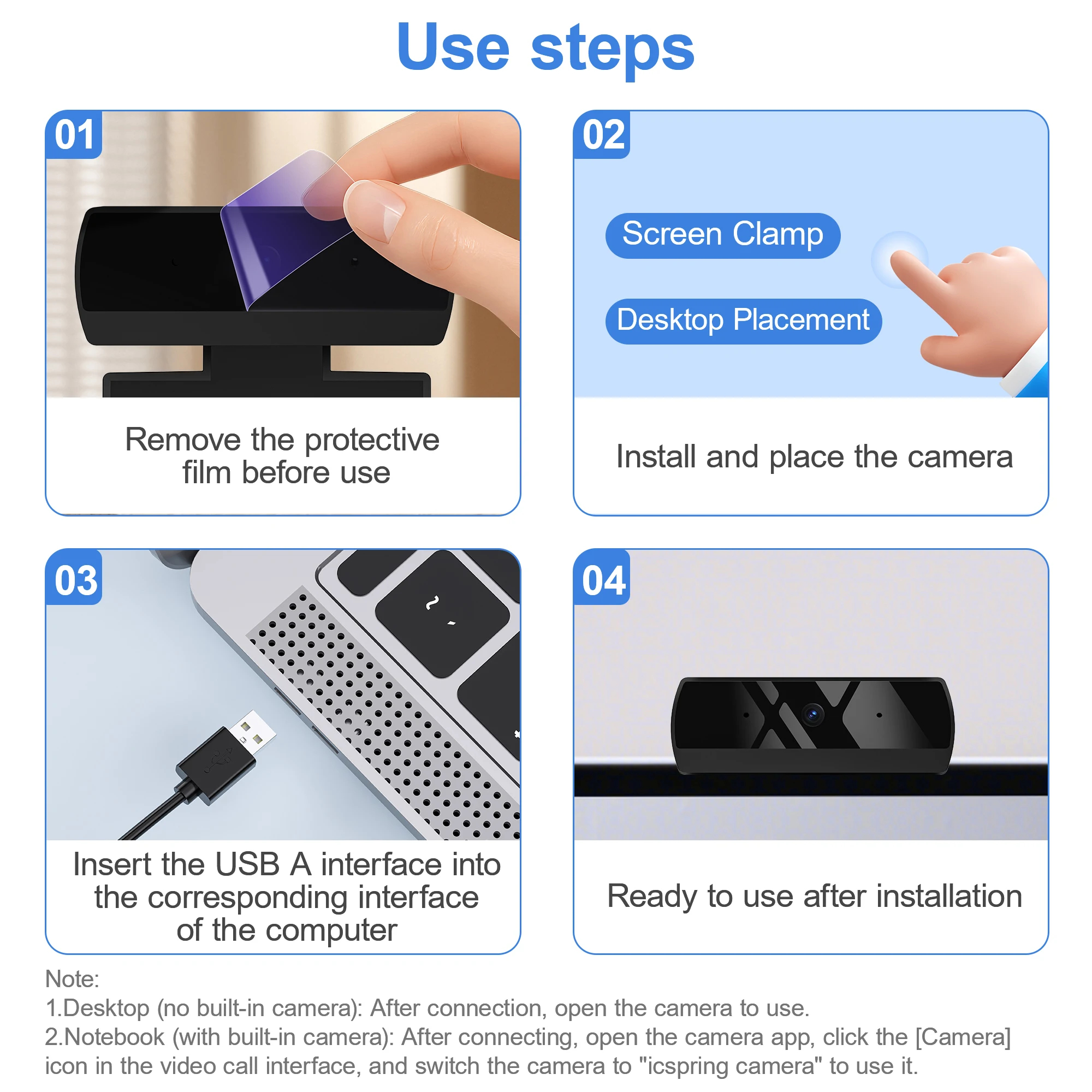 HD 1080P Web Camera USB Web Camera with Microphone Autofocus Camera PC ...