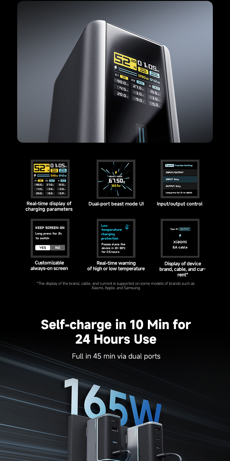 【ccc certified】CUKTECH 210W Max Fast Charging Power Bank with 140W Max ...