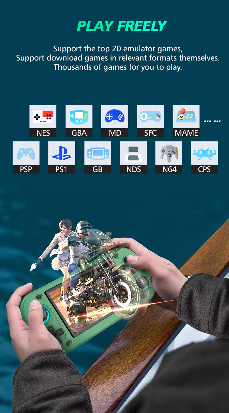 R43S Game Console Open Source Handheld Dual Joystick Arcade Open Source ...