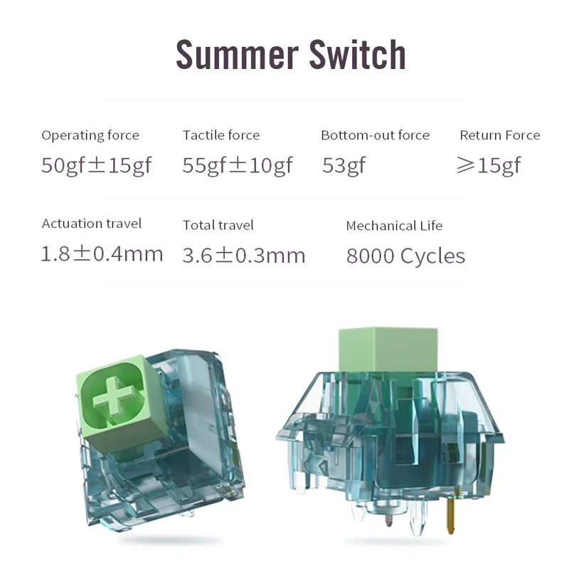 Kailh Box Summer Switches Sound Clicky Tactile Switch MX Stem Switch ...