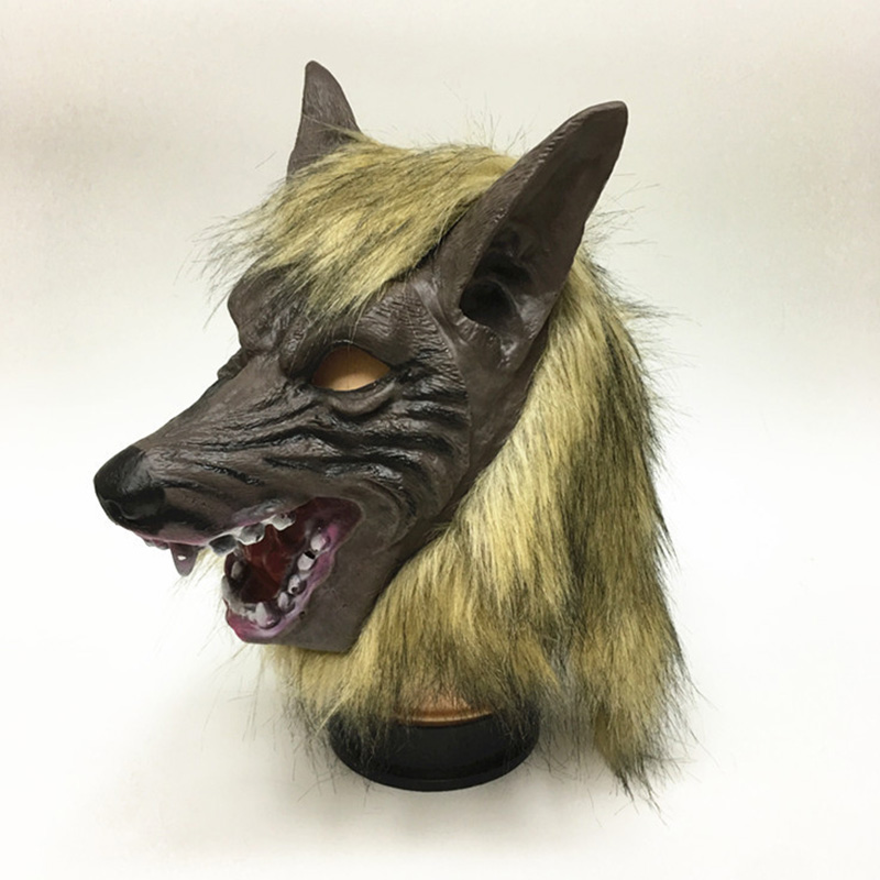 Halloween Devil Horror Mask Ball Wolf Head Hoods and Gloves Set ...