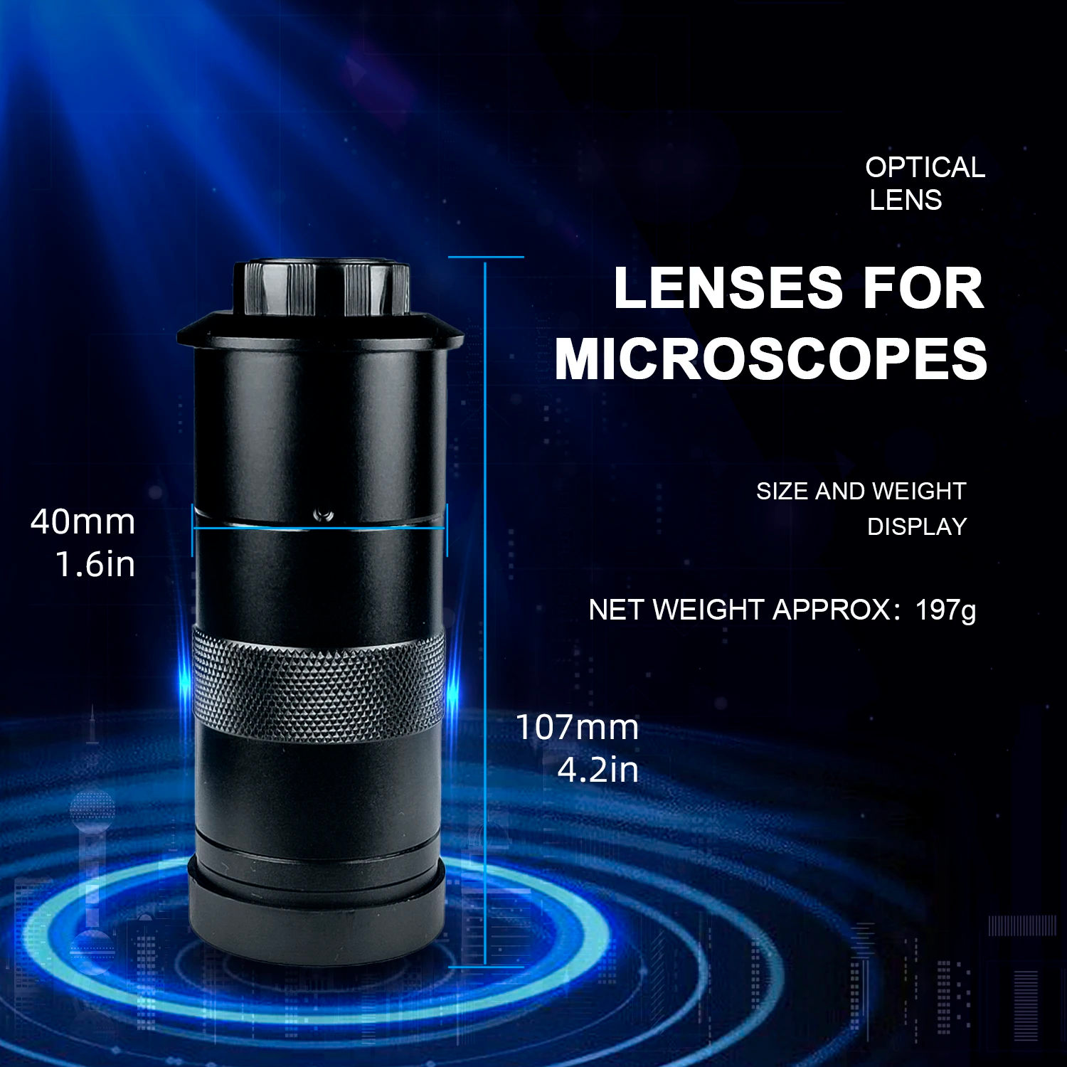 YIZHAN Magnification Adjustable Zoom C-Mount Lens 180x 150x 130x 25mm ...