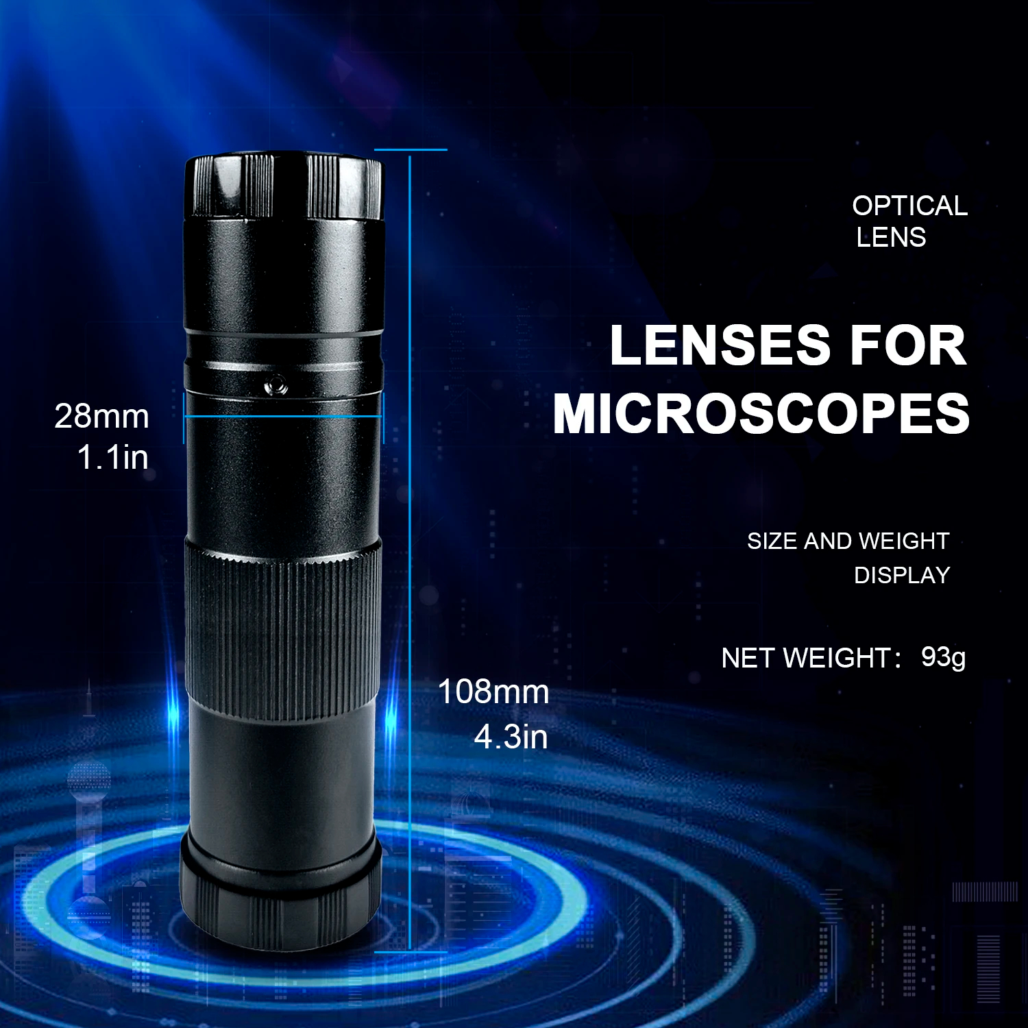 YIZHAN Magnification Adjustable Zoom C-Mount Lens 180x 150x 130x 25mm ...