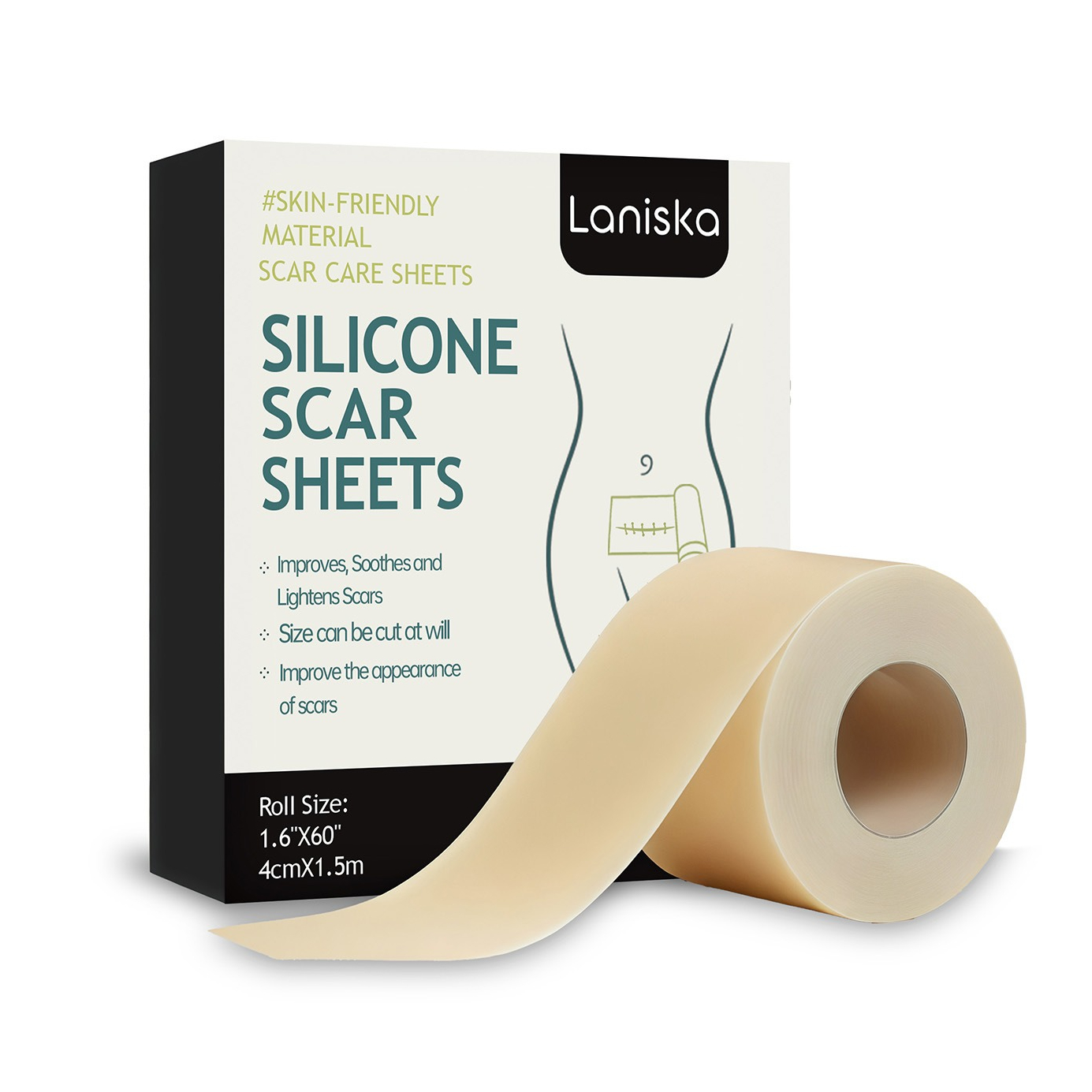 Silicone Scar Sheets, 4*150cm Silicone Scar Tape, Silicone Scar Sheets ...