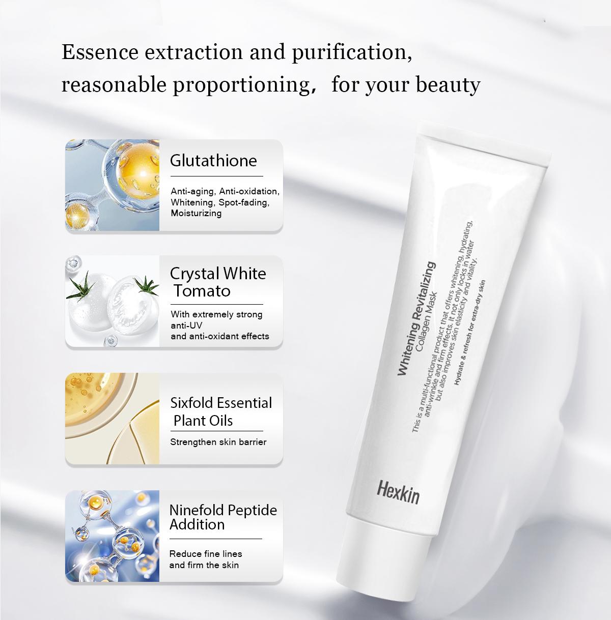 【HexKin Official】Hexkin Whitening Revitalizing Collagen Mask | Firming ...