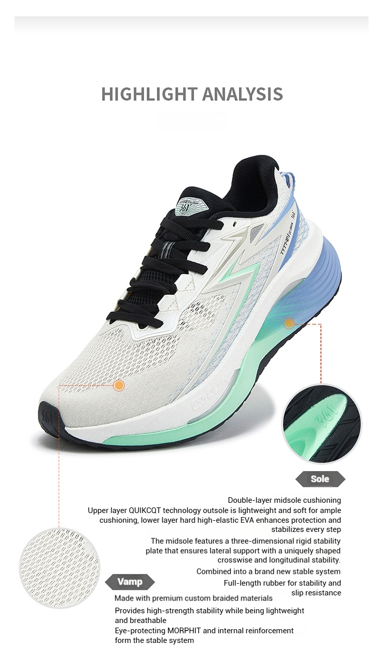 361 Degrees Titan 3 MAX running shoes 2025 new professional cushioning ...