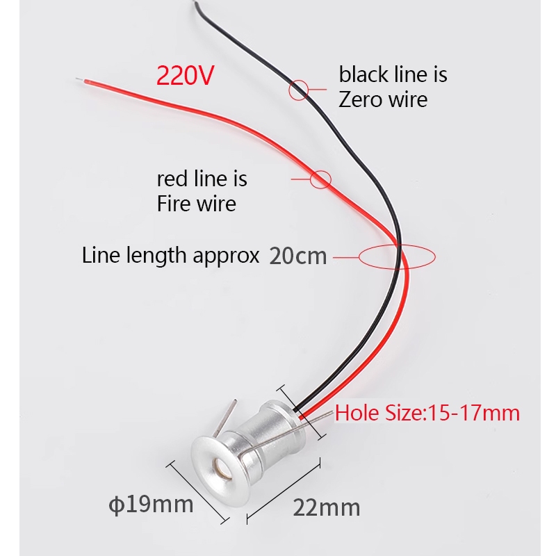 Precision LED Cabinet Lighting - 220V AC 15mm 30 Degree Beam Angle ...