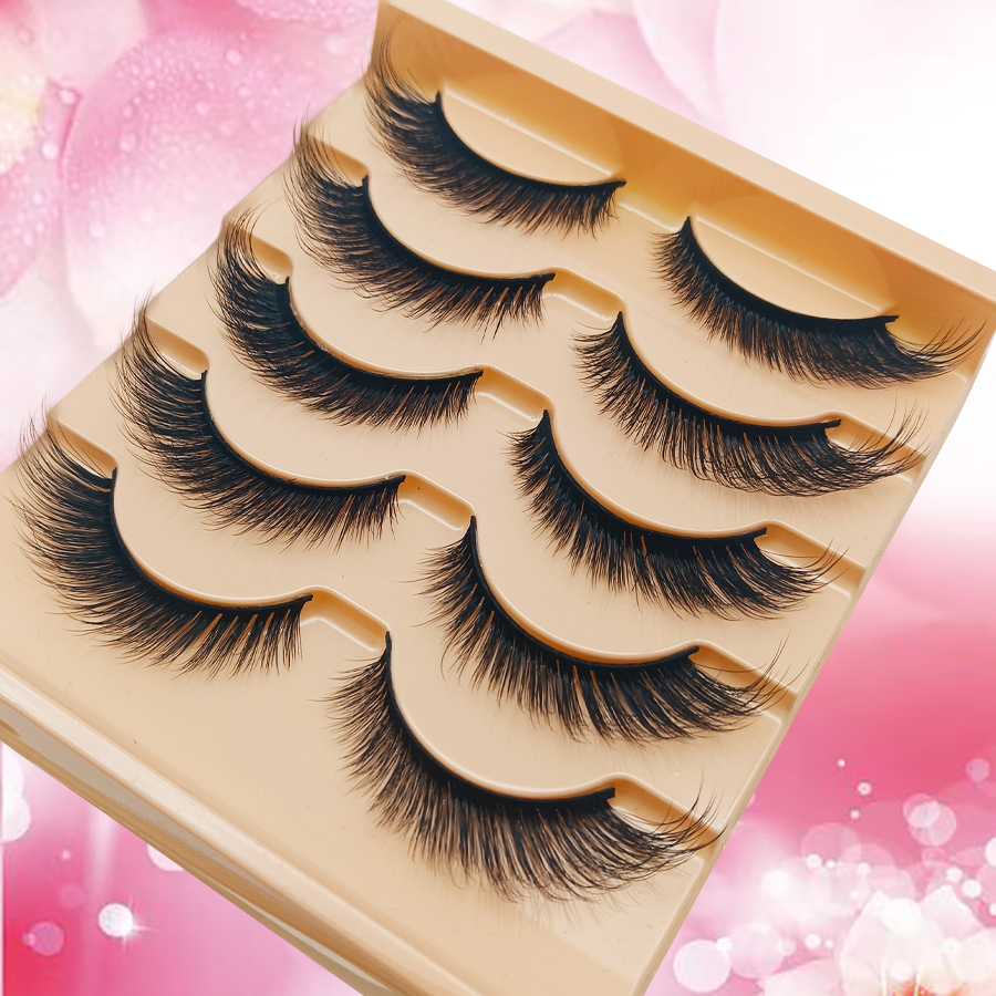 5 Pairs 0.63 Inch Mango Eye Lashes, 8D Faux Hair, Angel Wing Extended ...