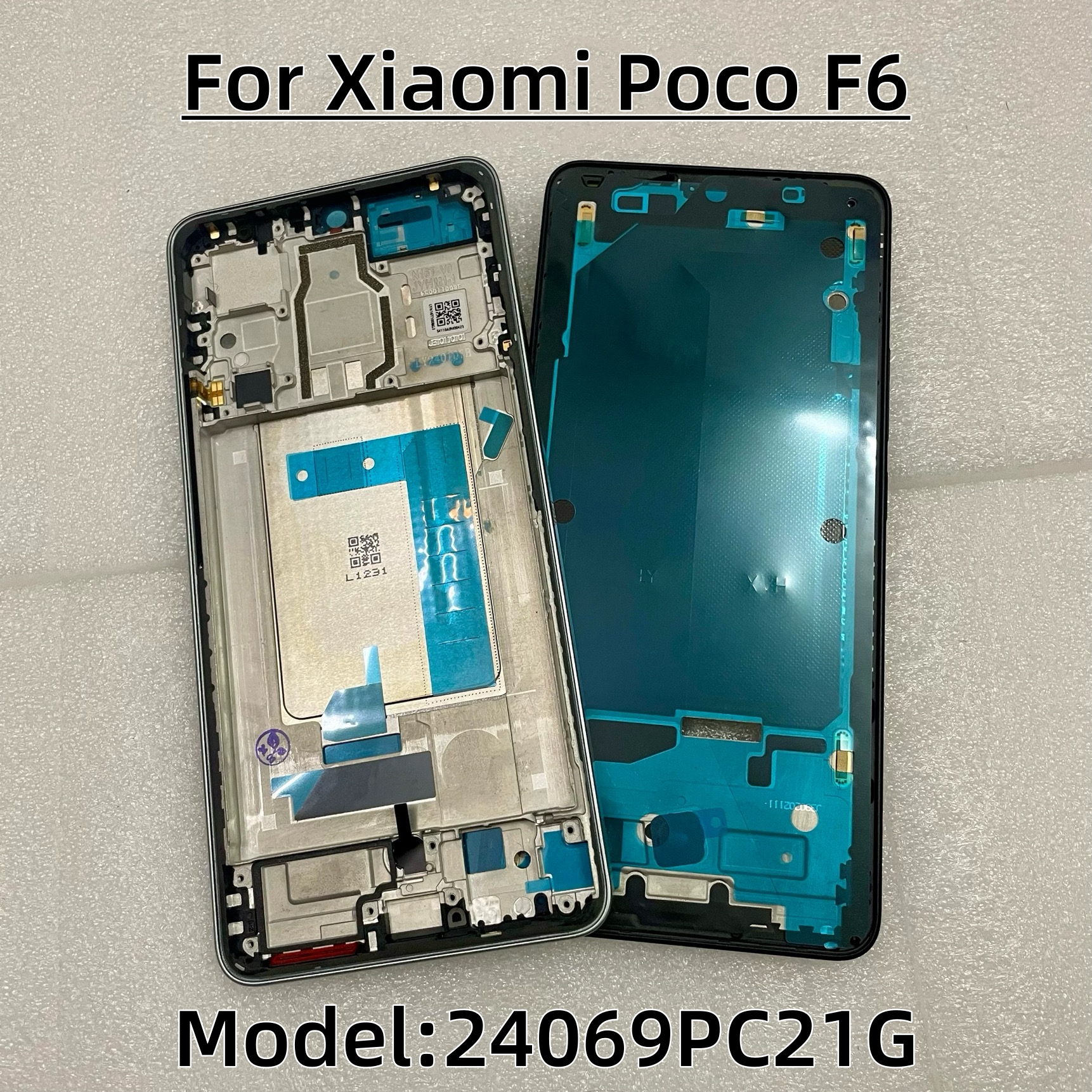 For Xiaomi Poco F6 LCD Front Bezel Middle Frame Faceplate Housing ...