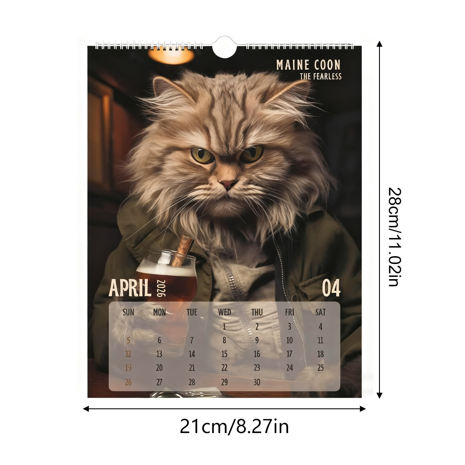 2026 Feline Focus Wall Calendar, Animal-Themed Monthly Organizer for ...