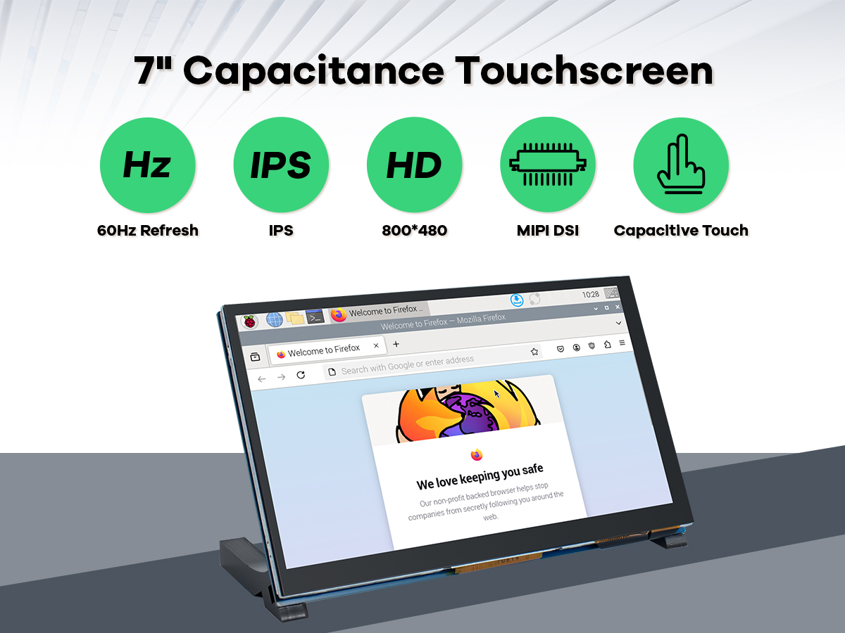 LAFVIN 5/7 Inch Touchscreen IPS DSI Display Compatible with Raspberry ...