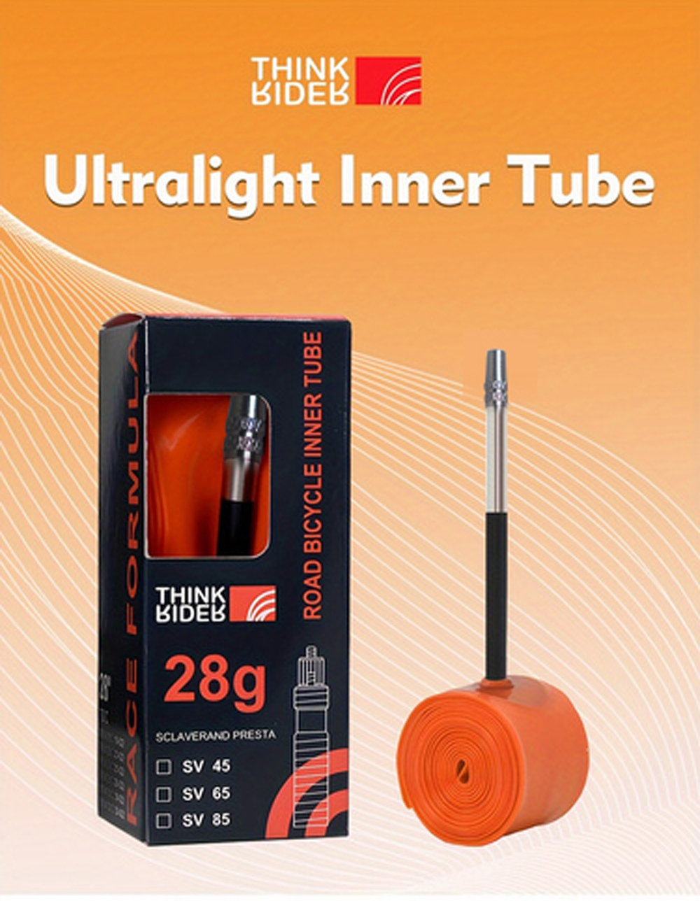 ThinkRider 28g Ultralight Bike Inner Tube 700 x 18 25 28 Road Bicycle ...