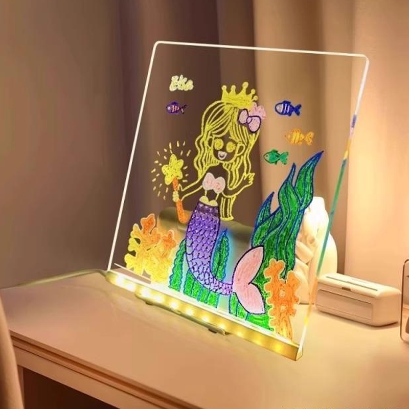 USB Charging Luminous Drawing Board Magic Light Up Tablet Erasable ...