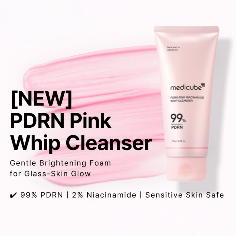 medicube PDRN Pink Niacinamide Whip Cleanser 120g Brightening Wash ...