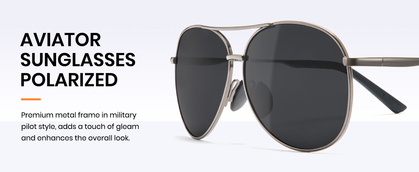 Cyxus Aviator Polarized Sunglasses for Men Women UV400 Protection Anti ...