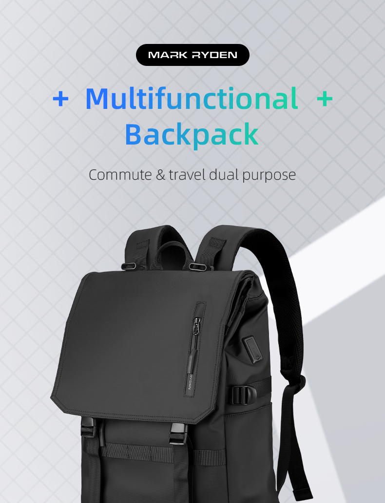 MARK RYDEN Backpack 15.6 Inch Laptop School Bag | Shopee Singapore