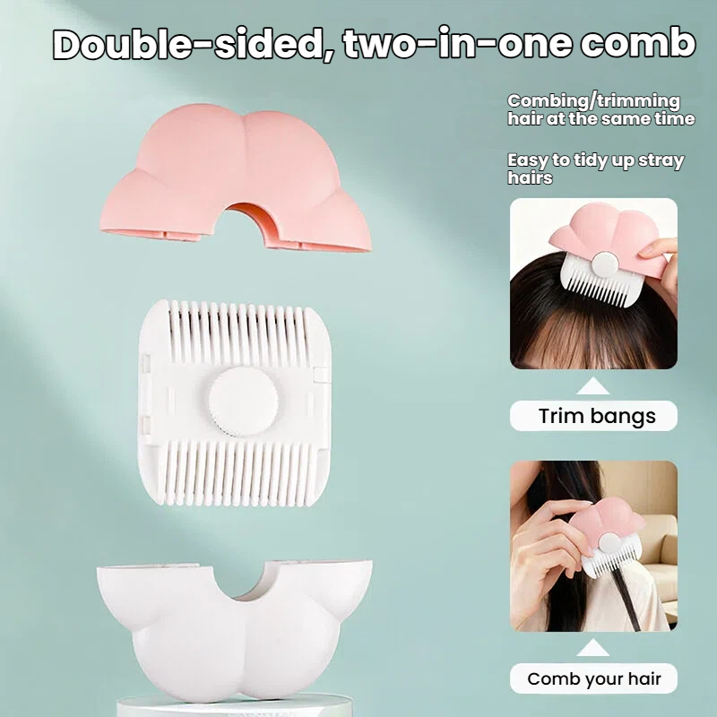 2-in-1 Bangs Trimming Comb - Split Ends & Thinning Hair Scissors for ...