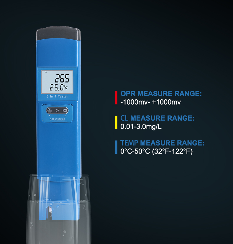 YIERYI 3 in 1 Water Quality Testing Pen Accurately monitors residual ...