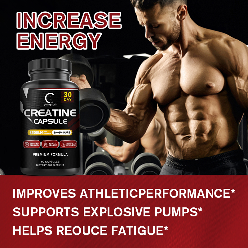 GPGP GreenPeople Creatine Monohydrate Capsule 3500mg Per Restore Physical Fitness Enhanced ...