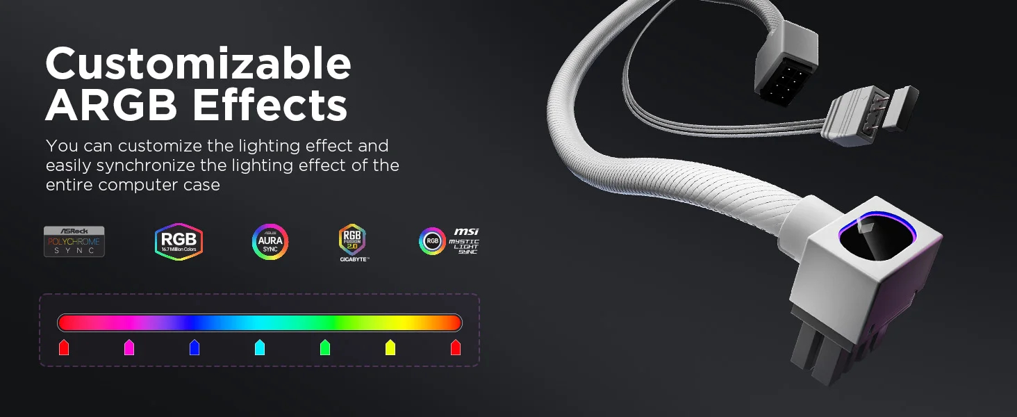 UPSIREN ARGB 8PIN CPU Power Extension Cable 90 Degree Right Angle ...