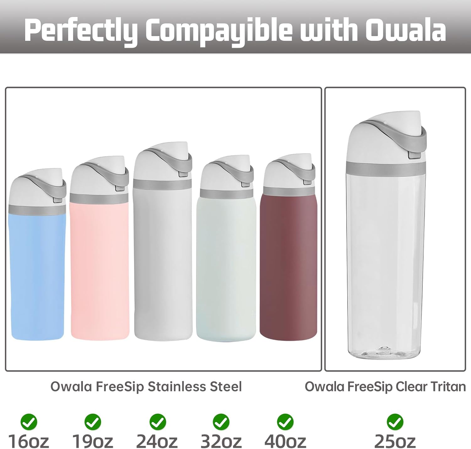 Owala FreeSip Flip Lid - Leak-Proof Replacement Spout Cover for 16oz ...