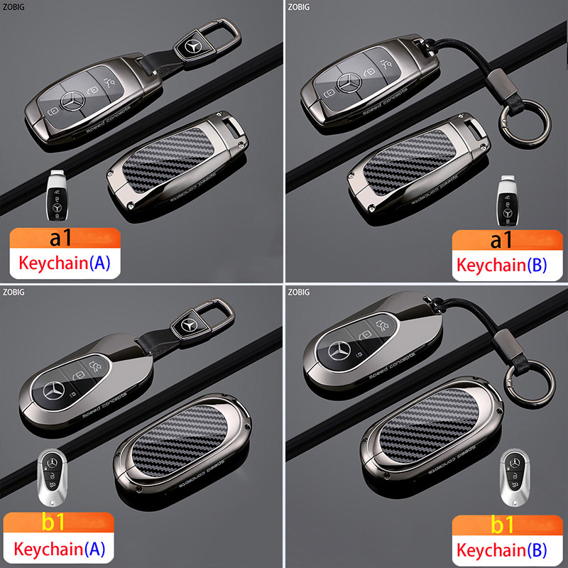 ZOBIG Carbon fiber Mercedes Benz Car Key Cover Case Fit for 2026 ...