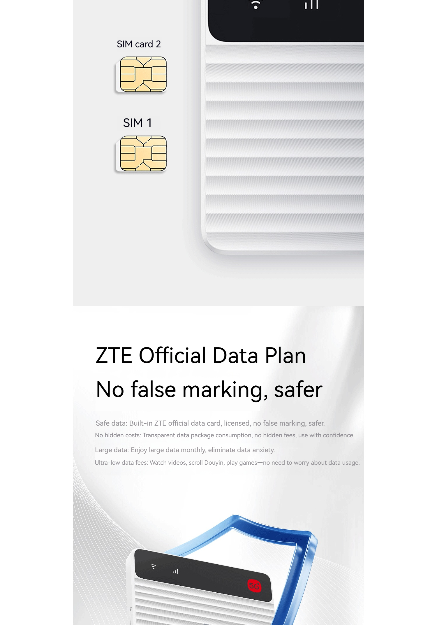 ZTE F50Pro card insertable 5G mobile portable WiFi 6 full network 5G ...