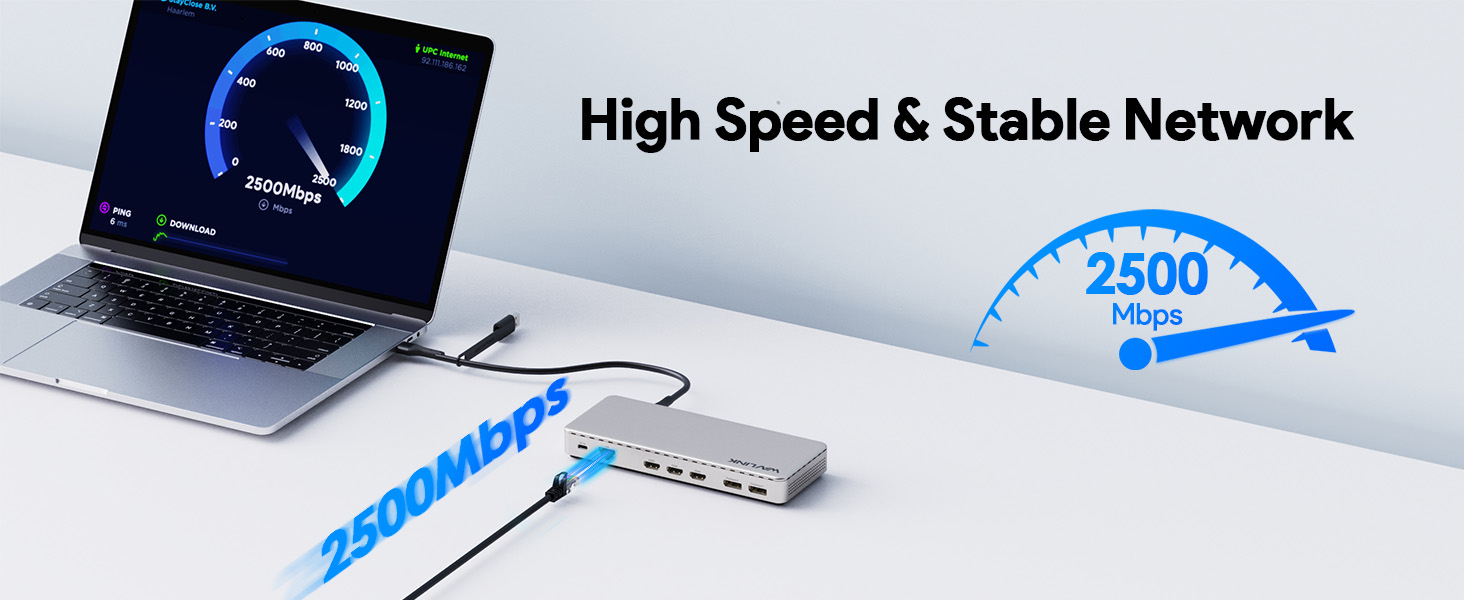 WAVLINK Universal Triple 4K@60Hz Display Dock with SM770 Chip, USB-C ...