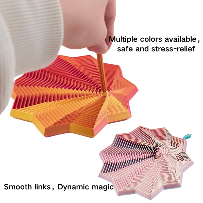 3D Printed Fidget Star Toy, Transformable Stress Relief Finger Toy with ...