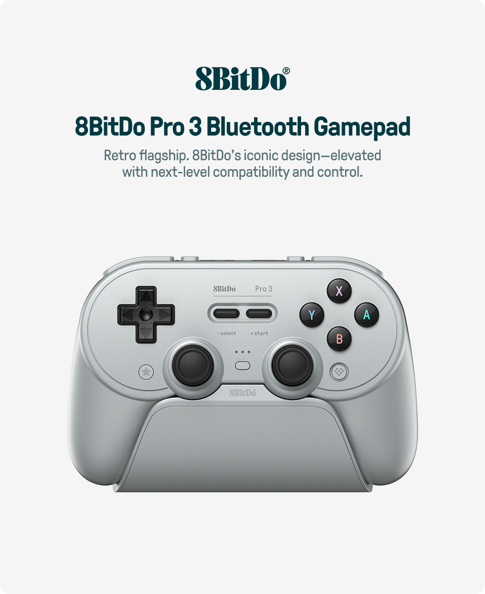 SALANGE 8BitDo Pro 3 Bluetooth Game Controller Wireless Gamepad with ...