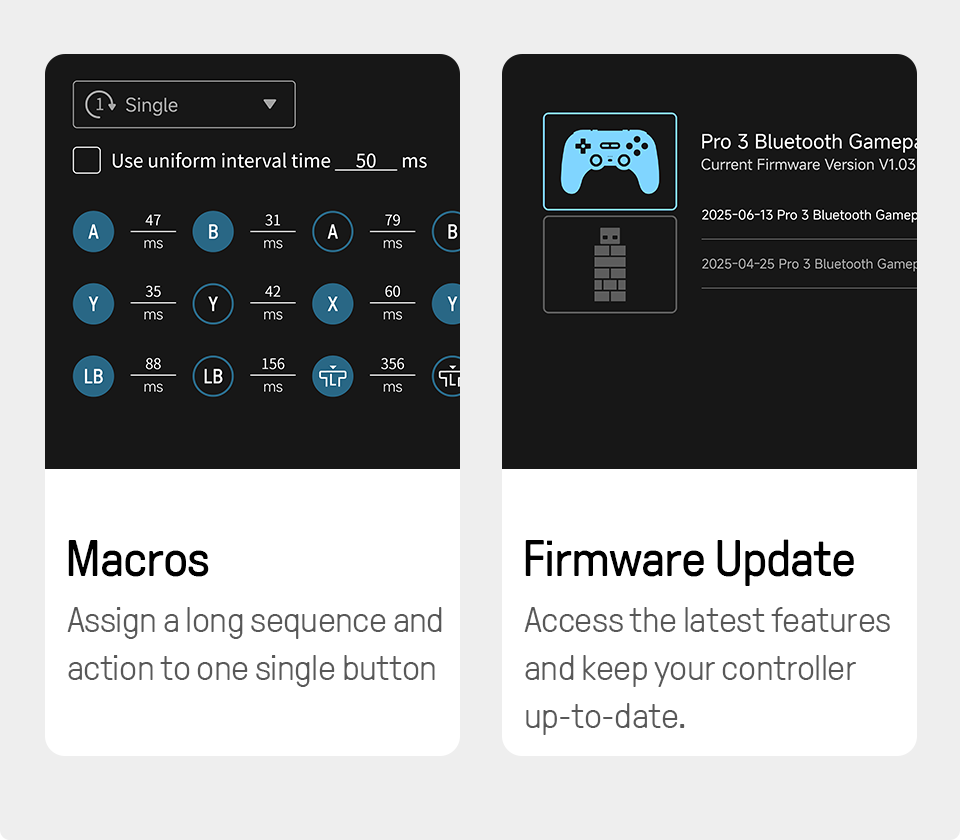 SALANGE 8BitDo Pro 3 Bluetooth Game Controller Wireless Gamepad with ...