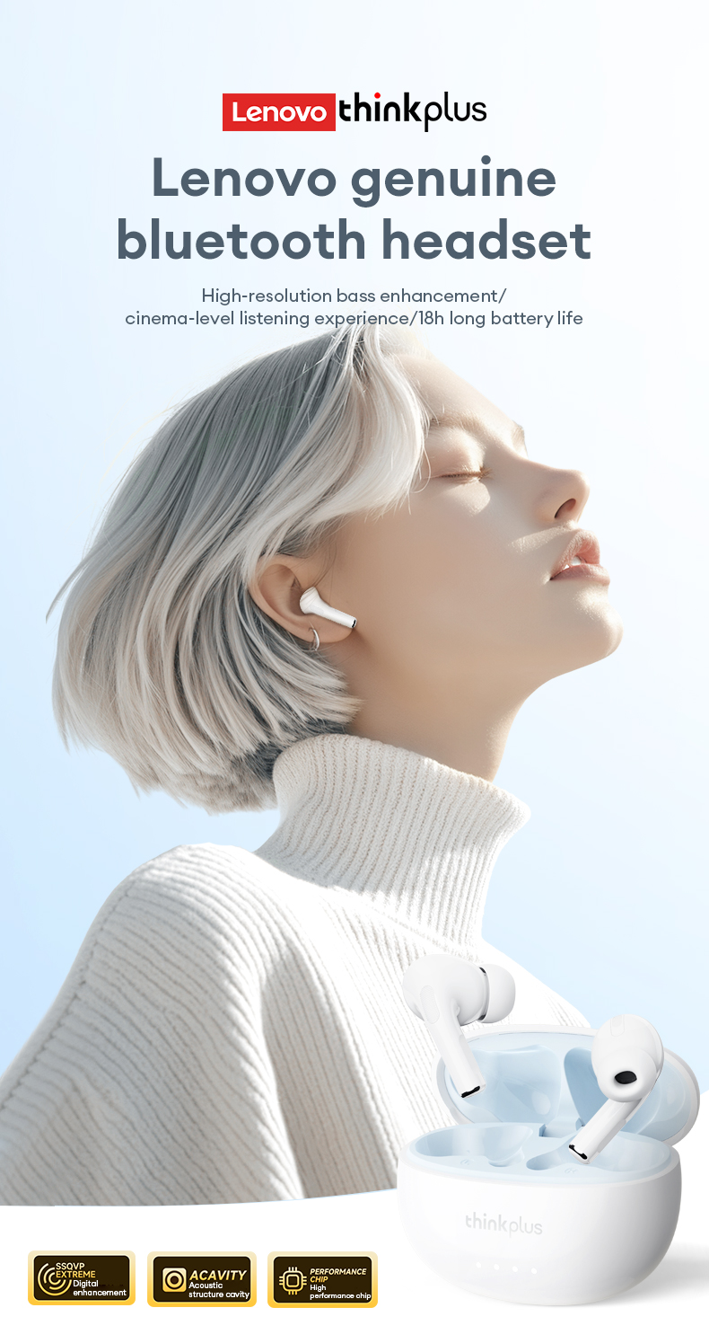Lenovo thinkplus LP5 Pro True Wireless Bluetooth Earphones In-ear ...