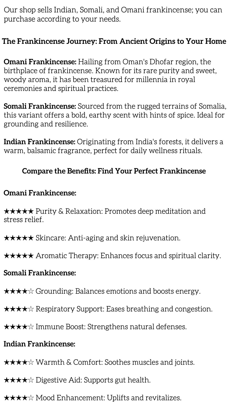 OZSPA Somali Frankincense Essential Oil | Olibanum Essential Oil | 100% ...