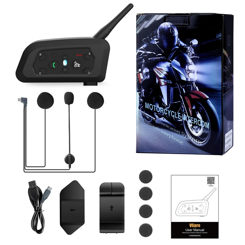 V6 Pro Plus Motorcycle Helmet Bluetooth 5.1 Type C Headphone IP65 ...