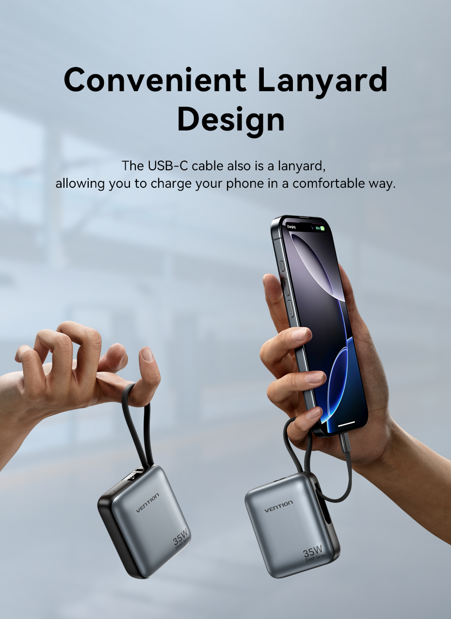 [CCC Certification]Vention 65W PowerBank with Cable 20000mAh Three-Way ...