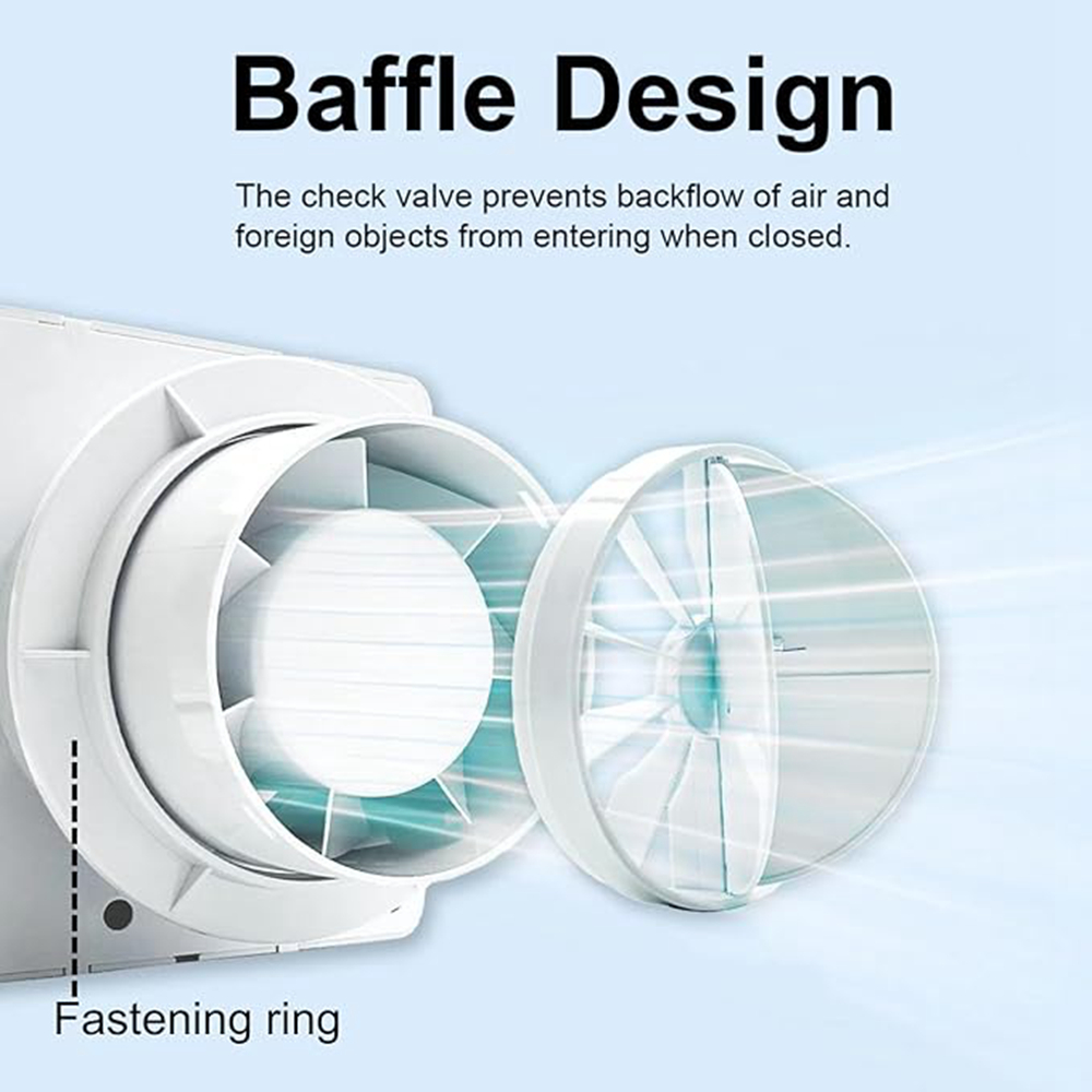 4" 6" Wall Mount Exhaust Fan Household Silent Extractor Fan Toilet ...