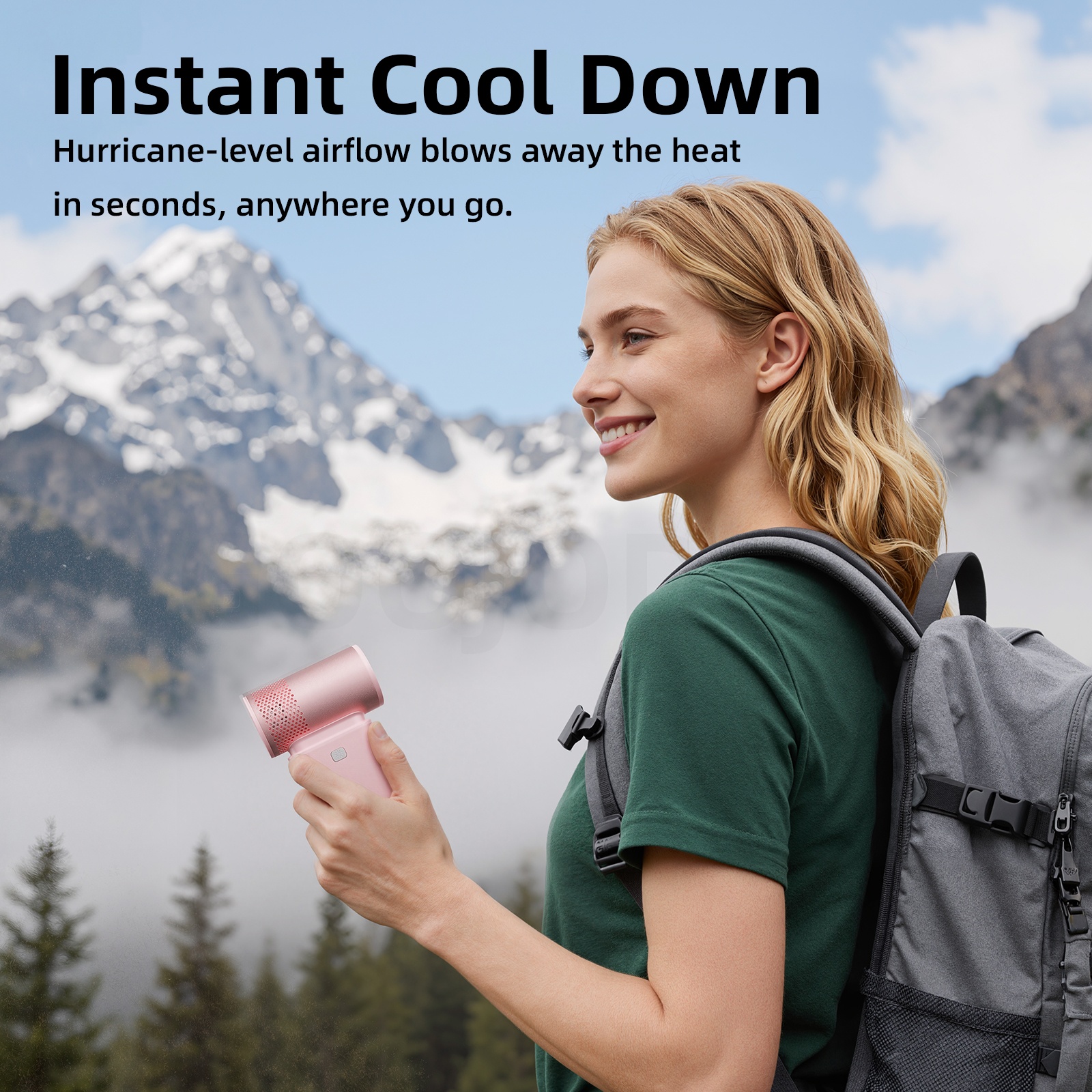 GOOJODOQ Handheld Fan Ultra High-speed Portable Fan 8000 mAh Outdoor ...