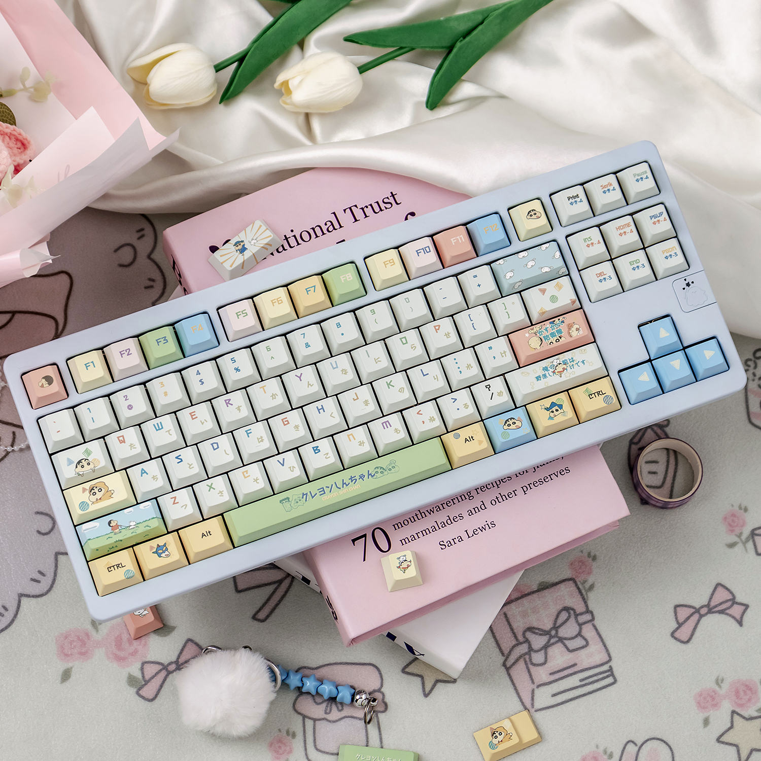 Crayon Shinchan Keycaps Carton Japanese root cute PBT Cherry Profile ...