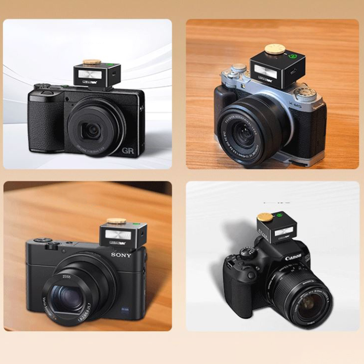 F50 set-top flash retro knob adjustment micro DSLR camera hot boots ...