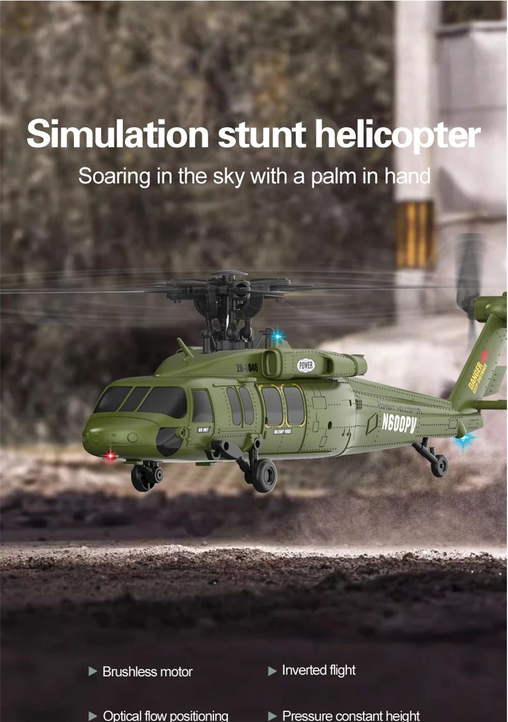 KOShobby Black Hawk RC helicopter K200 6CH simulation model aircraft ...