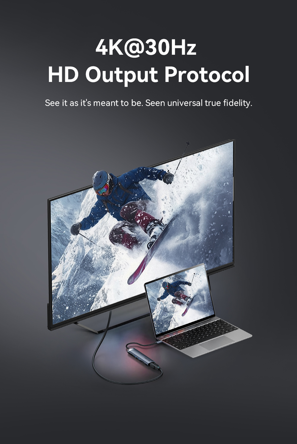 Vention Type-C Docking Station 4K 6-in-1 Multi-Port Hub for Laptops ...