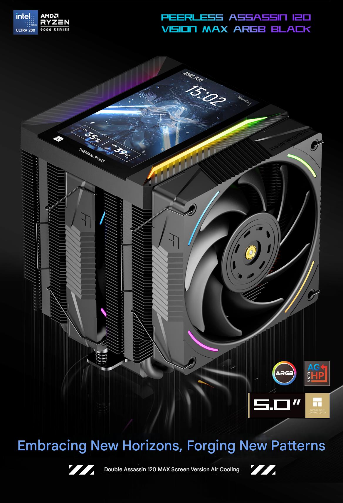 Thermalright Peerless Assassin 120 VISION MAX ARGB 5-Inch Screen DIY ...