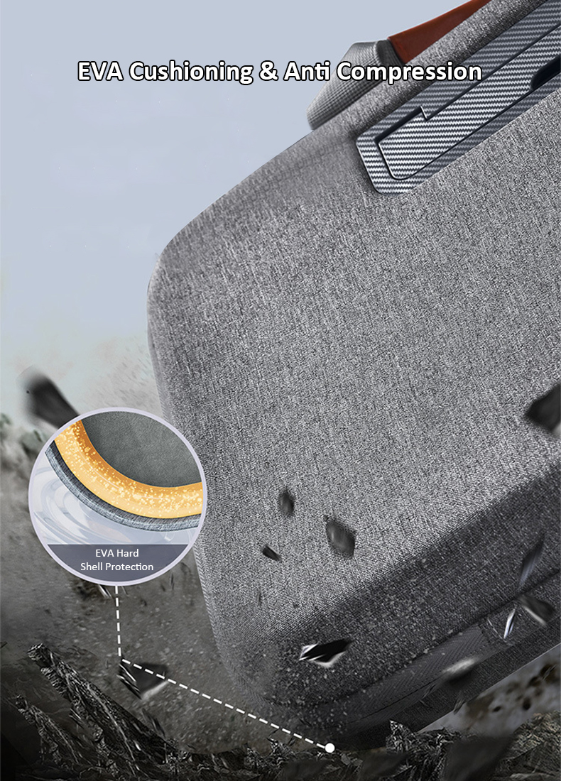 2 in 1 Laptop Briefcase Hard Shell Bag with Stand Portable for 13.3/14/ ...