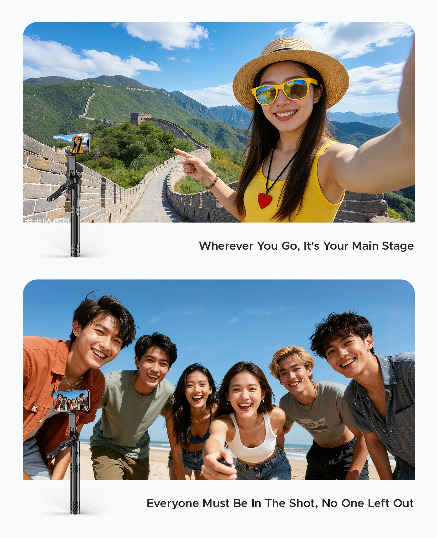 ORICO Bluetooth Selfie Stick Tripod For Phone 3 in 1 Tripod Stand with ...