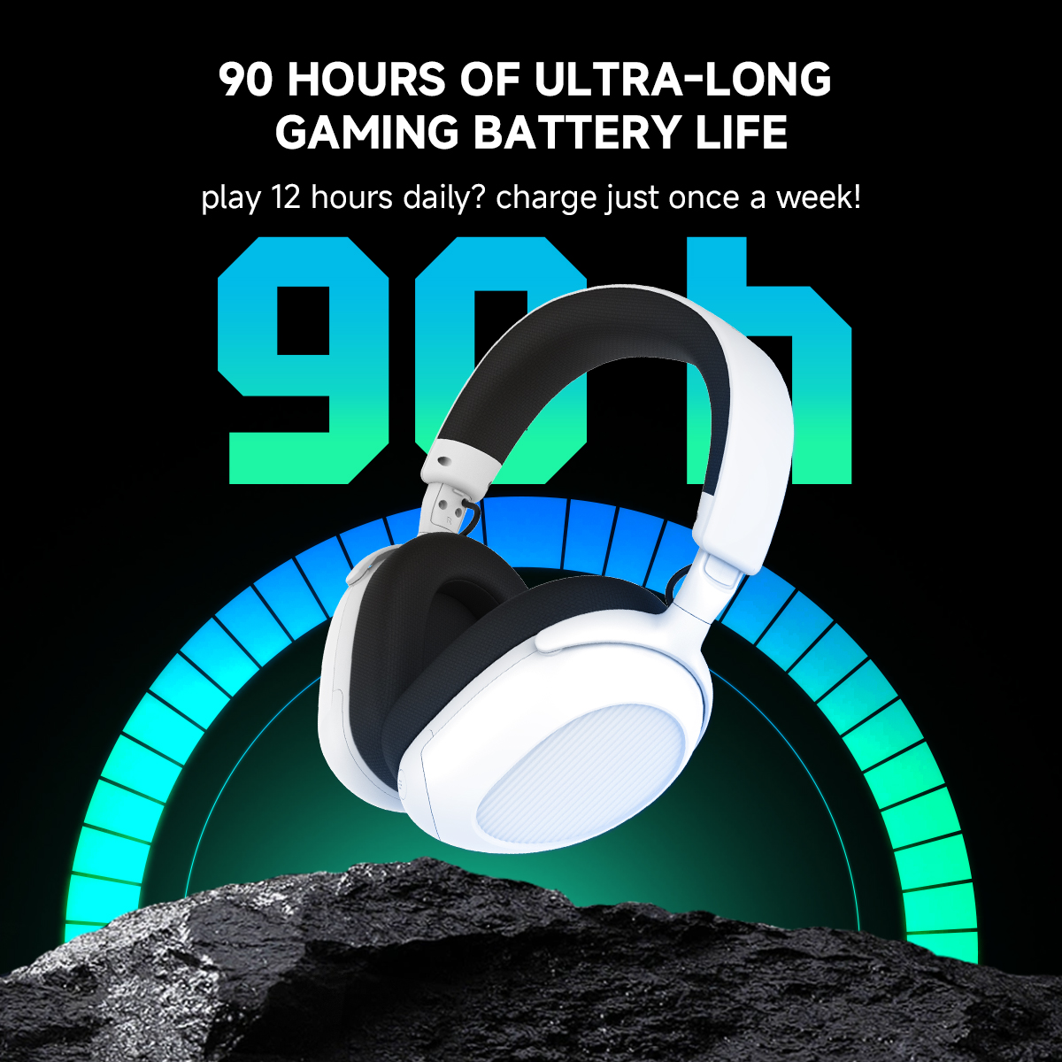 ASRVA AGH2 Wireless Gaming Headphones Dual-Mode Gaming Headset Multi ...