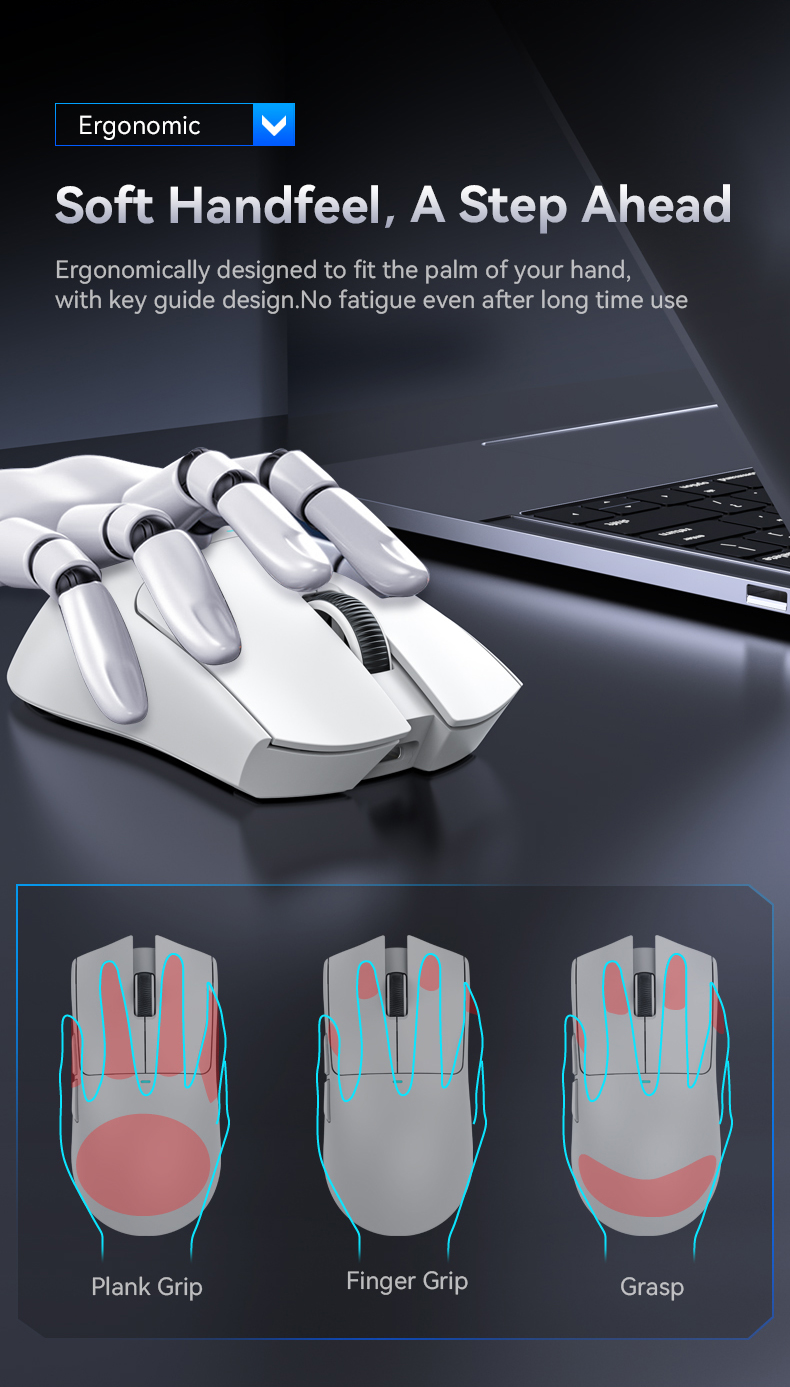 ATTACK SHARK X1SE/X5 Lightweight Gaming Mouse, Tri-Mode Wireless ...