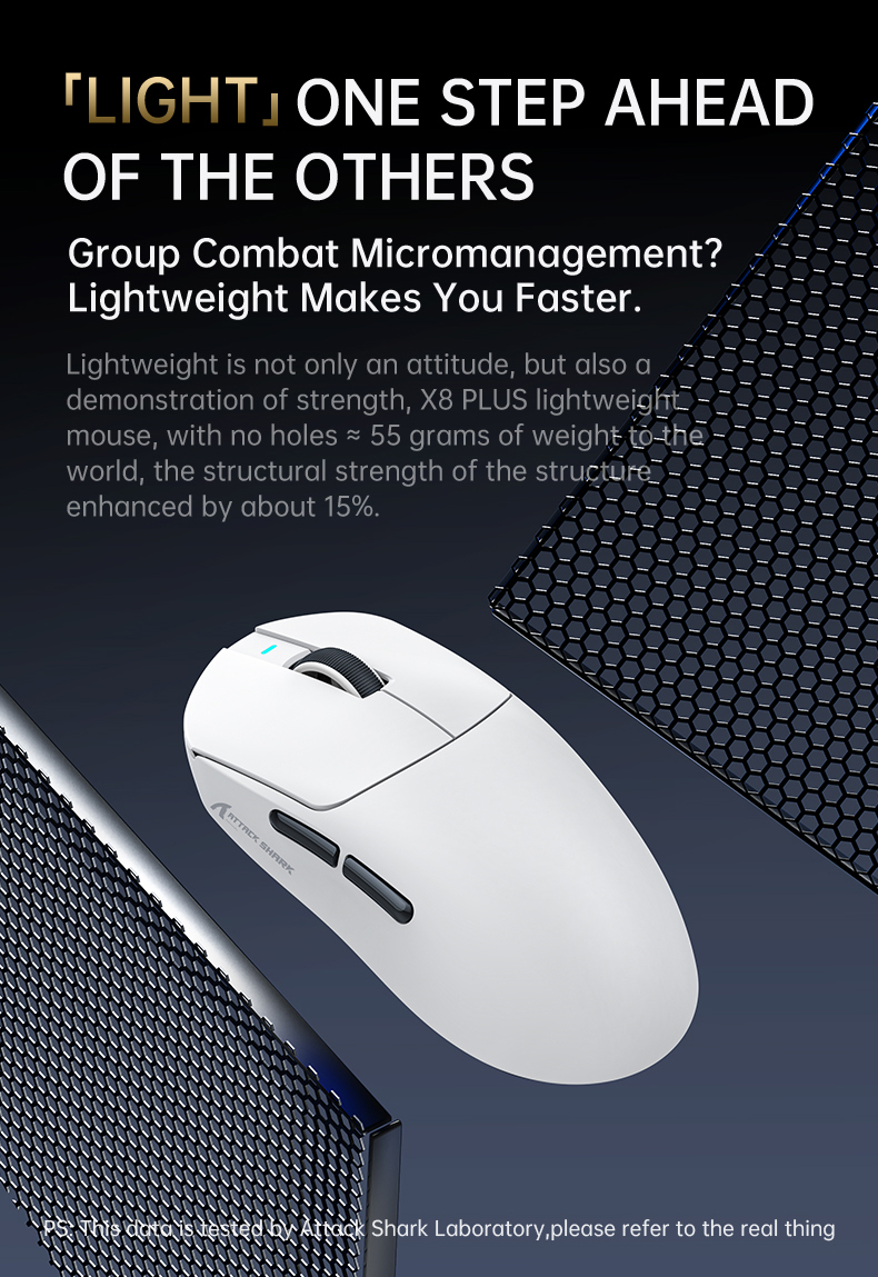 Attack Shark X8SE/X5 Wireless Gaming Mouse | 55g Ultra-Light | 1KHz ...
