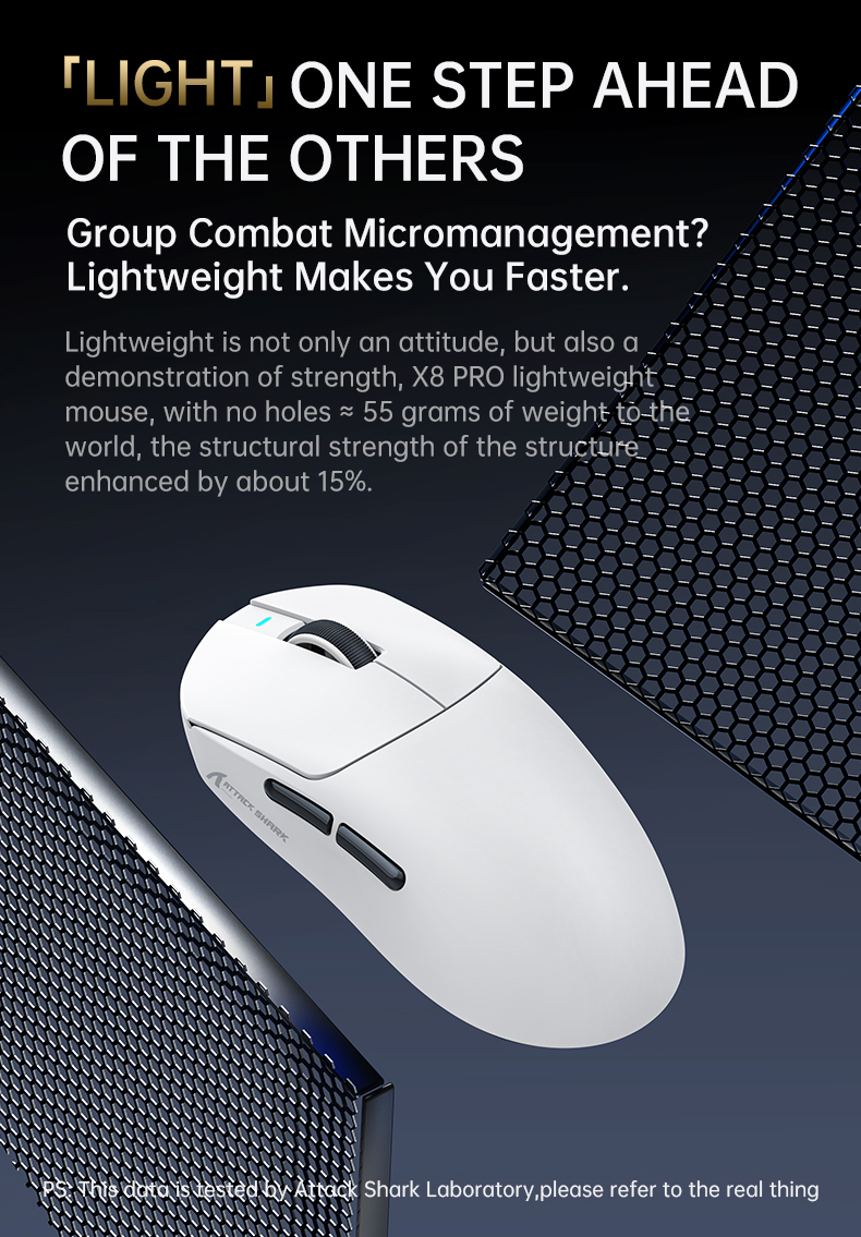 ATTACK SHARK X8PRO/X5 8KHz Wireless Gaming Mouse | PAW3395 Pro Sensor ...