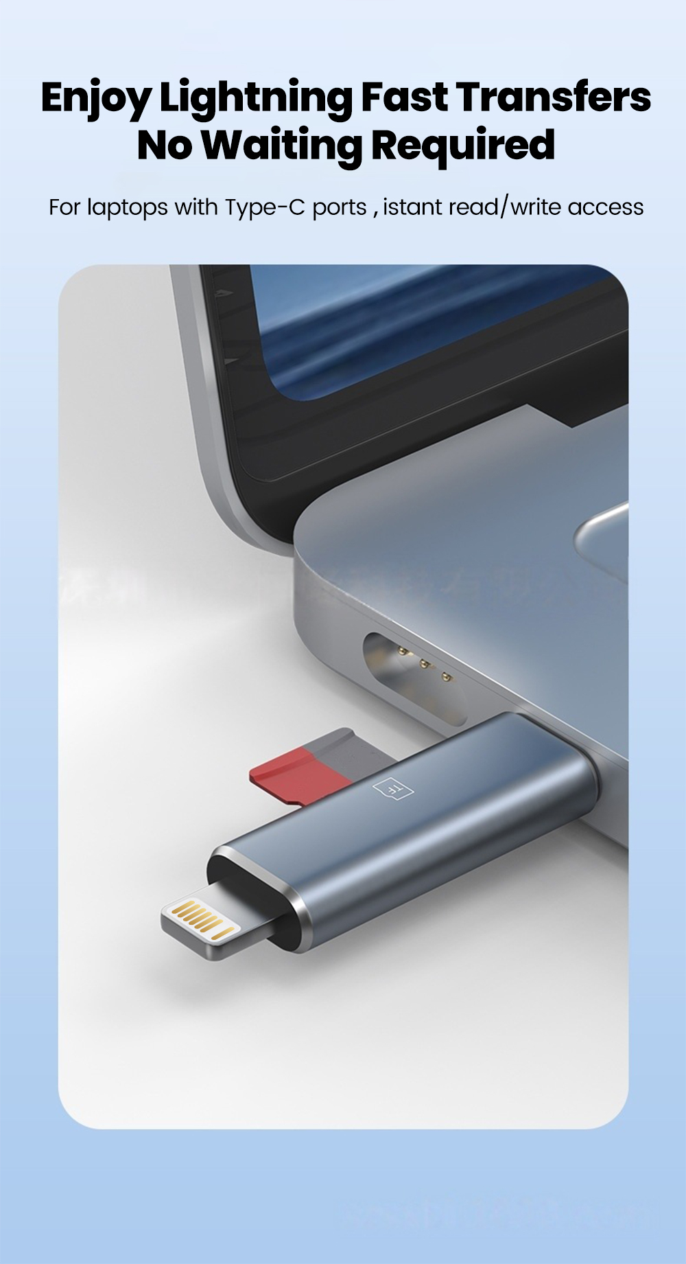 Twitch 3 In1 Multi-functional Type C/lOS TF Card Reader Aluminum alloy ...